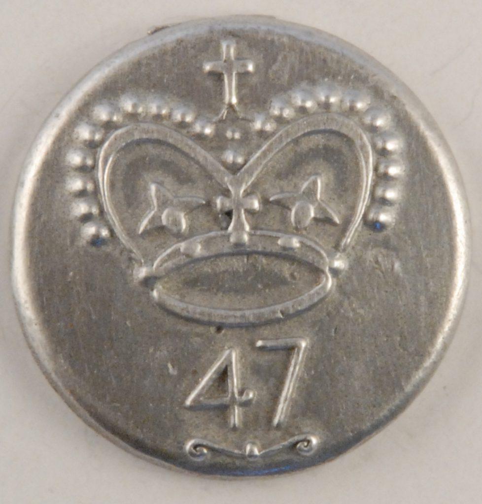 47th Officers Pewter Button 7/8", 153 | Fugawee